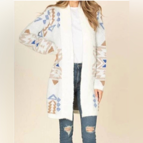 Anthropologie | Sweaters | Nwt Anthropologie Northern Angel White Aztec ...